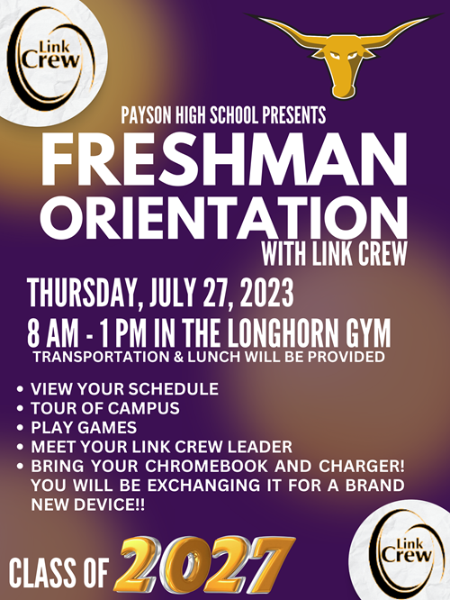 FRESHMAN ORIENTATION - PUSD10